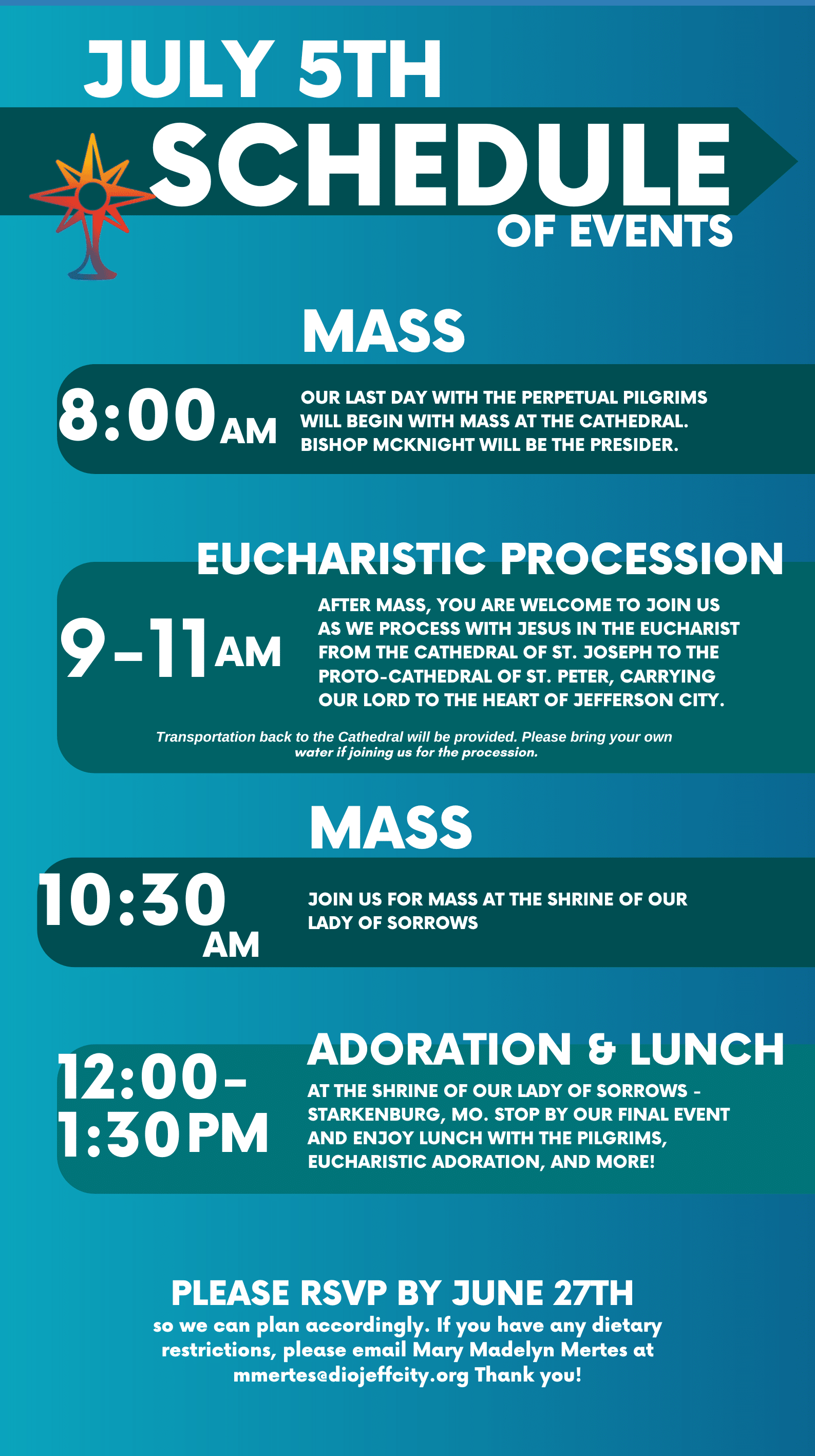 Blue And White Simple Calendar Of Events Poster (1) | St. George ...